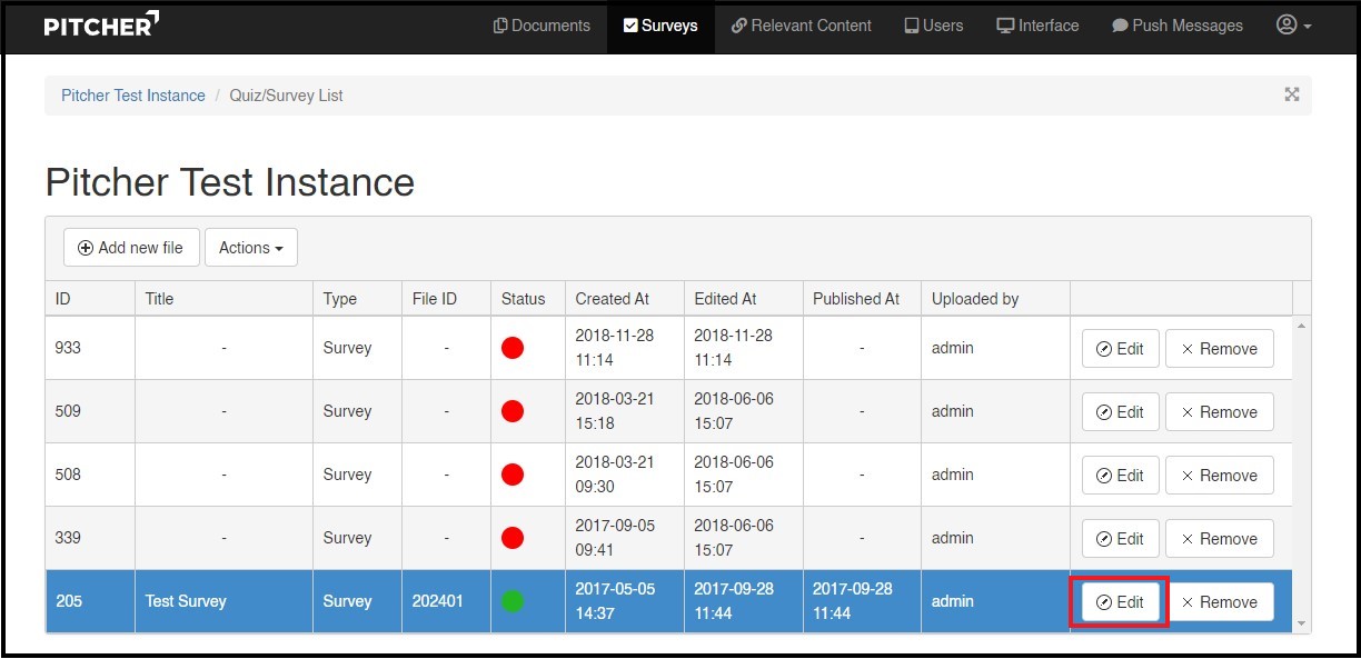 Edit Survey after publication